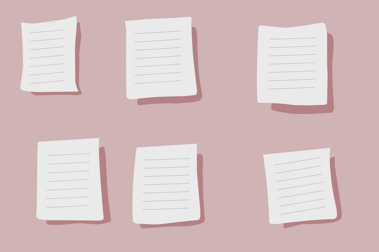 Blank paper notes template stock eps – Royalty-Free Vector | VectorStock