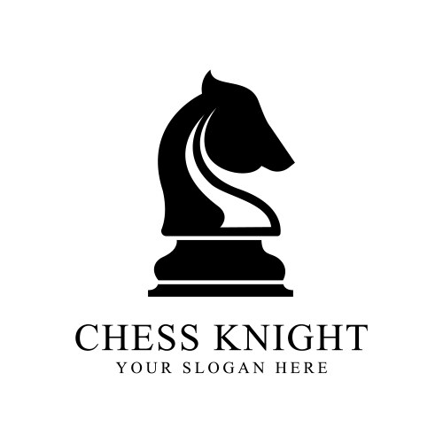 Knight chess piece symbol template logo – Royalty-Free Vector | VectorStock