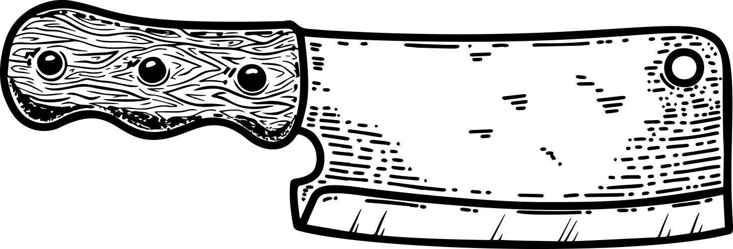 Meat cleaver pattern Royalty Free Vector Image