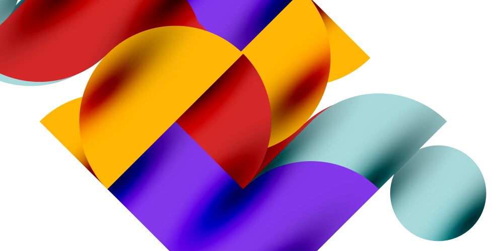 Tech minimal circular shapes geometric art Vector Image