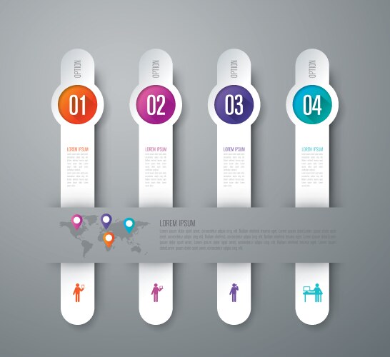 Infographics tag banner 6 option template Vector Image