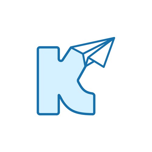 Flight paper plane logo icon Royalty Free Vector Image