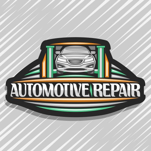 Banner for auto repair Royalty Free Vector Image