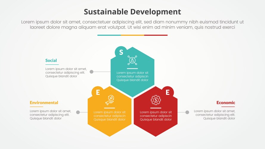 See sustainable development infographic concept Vector Image