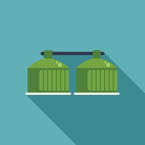 Biogas production plant storing organic waste Vector Image