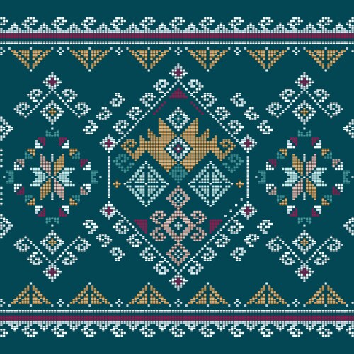 Filipino traditional yakan pattern Royalty Free Vector Image