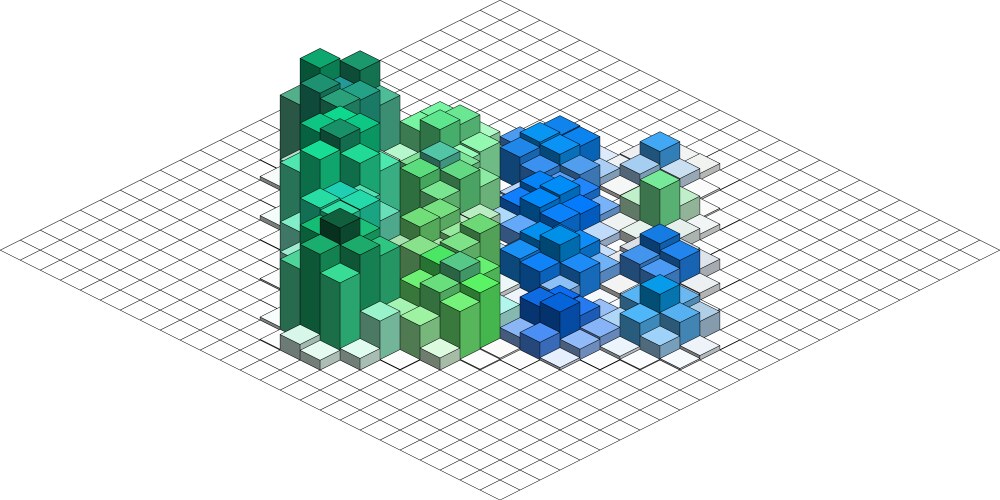 Infographic isometric graph Royalty Free Vector Image