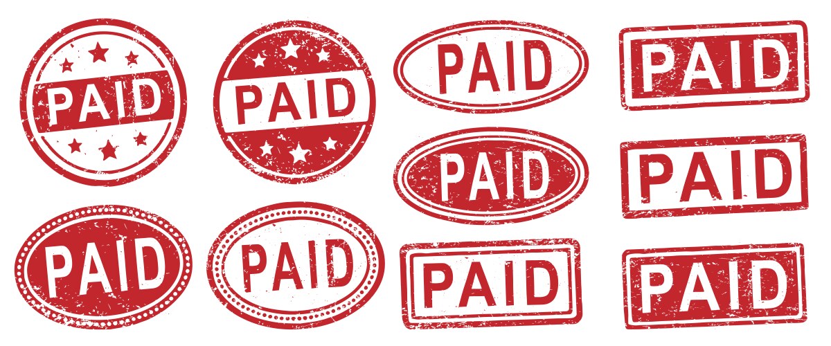 Paid Stamp Vector Images (over 2,700)