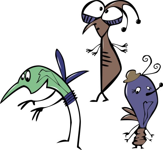 Funny big bug cartoon Royalty Free Vector Image