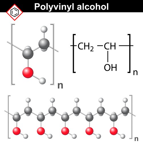 Polyvinyl acetate pva polymer chemical structure Vector Image