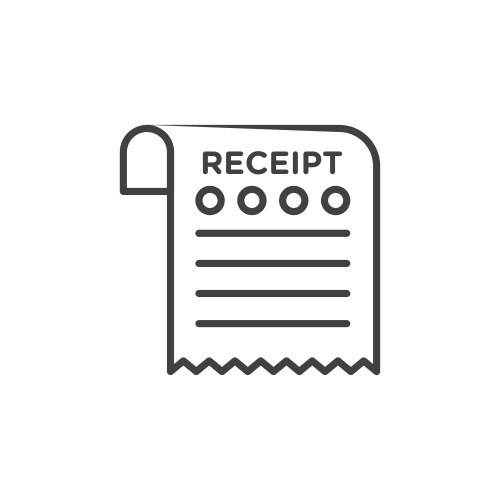 Invoice icon set pay tax receipt symbol order Vector Image