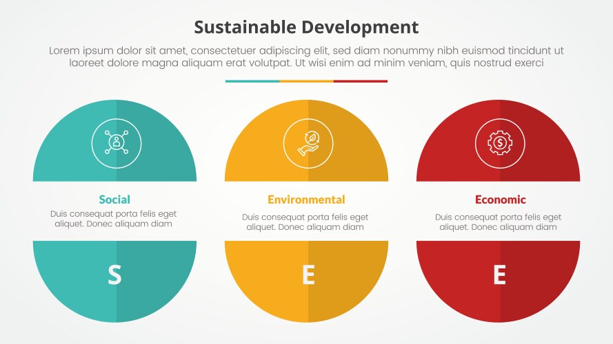 See sustainable development infographic concept Vector Image