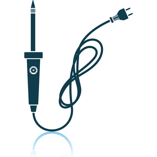 Soldering iron icon or logo Royalty Free Vector Image