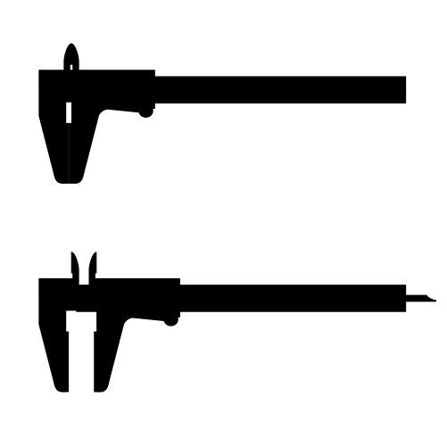 Vernier micrometer icon simple precision Vector Image