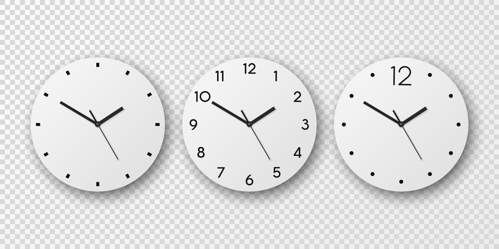 Universal set 2 classic dials for wall height Vector Image