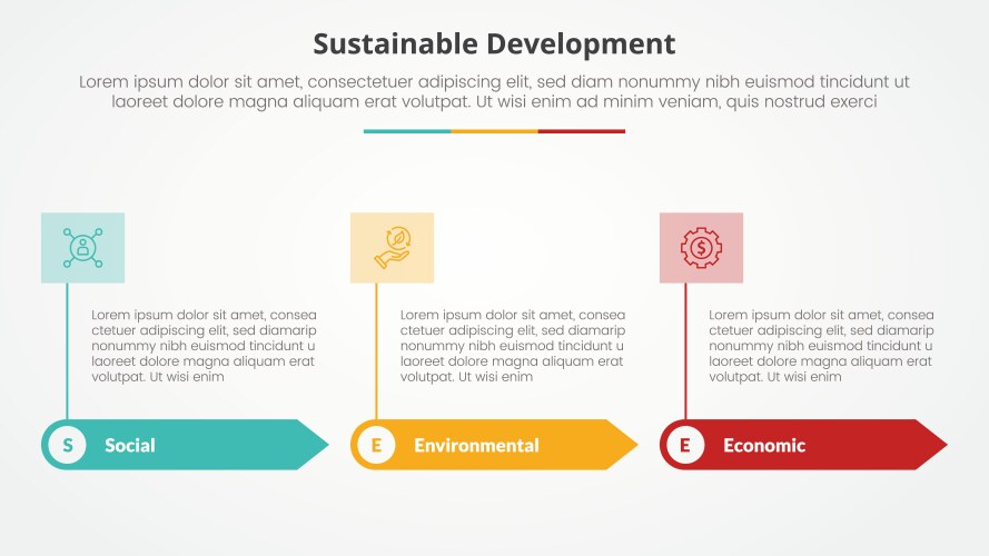 See sustainable development infographic concept Vector Image