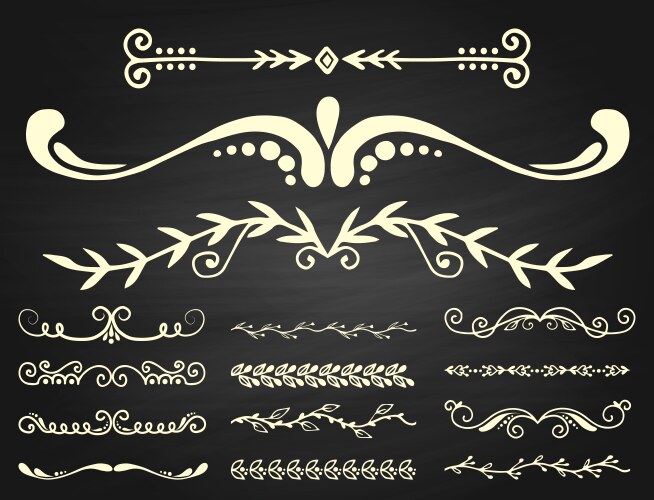 Floral Page Break Vector Images (over 200)