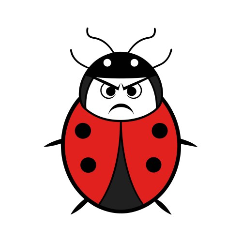 Asian lady beetle bug knocks icon Royalty Free Vector Image