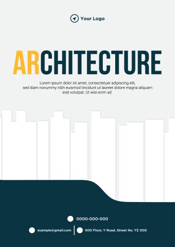 Flyer design of architecture template Royalty Free Vector