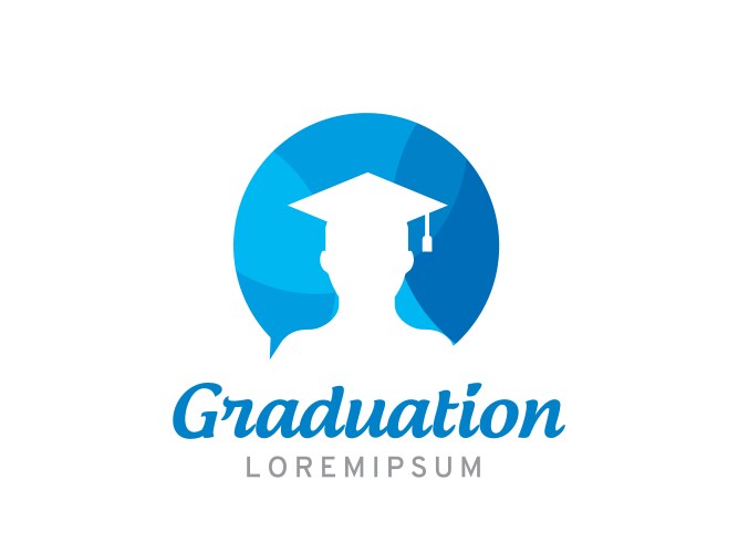 Graduation logo designs Royalty Free Vector Image