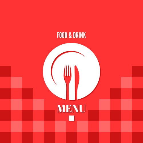 Food and drink menu design background Royalty Free Vector