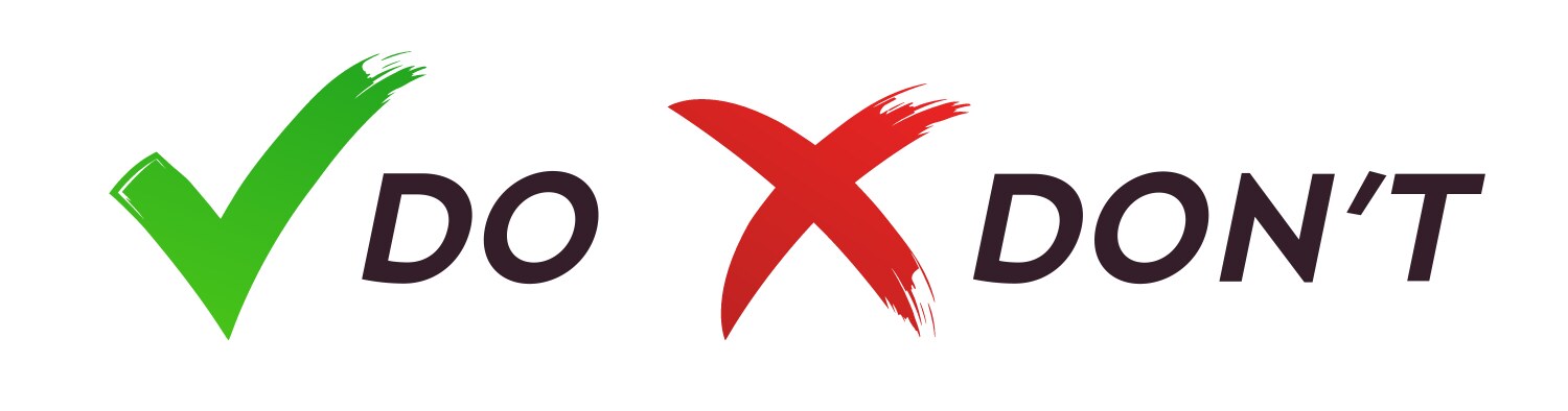 Do and dont sign modern gradient style Royalty Free Vector