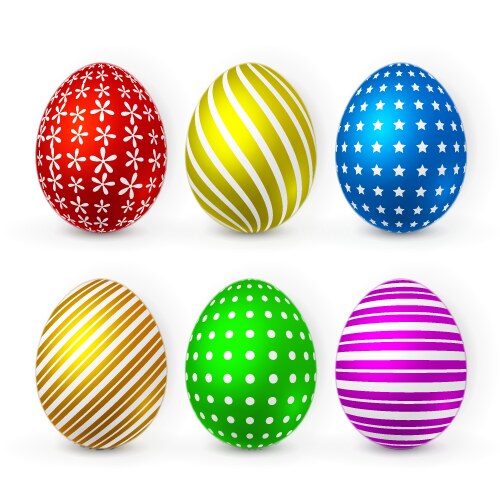 Color easter egg on white background design Vector Image