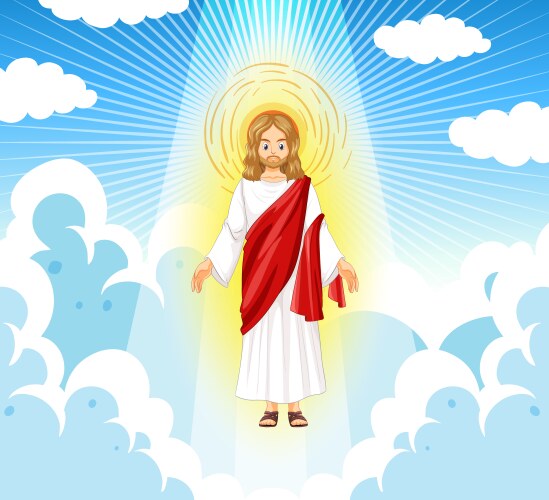 Resurrected jesus christ Royalty Free Vector Image
