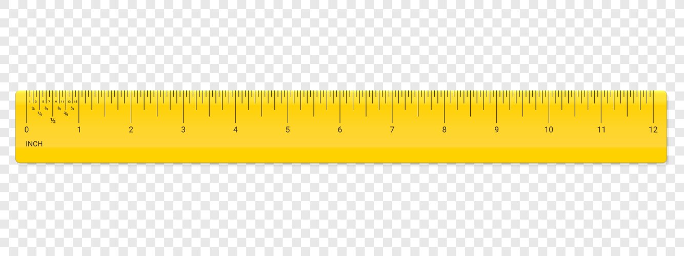 Ruler wooden isolated on white background Vector Image
