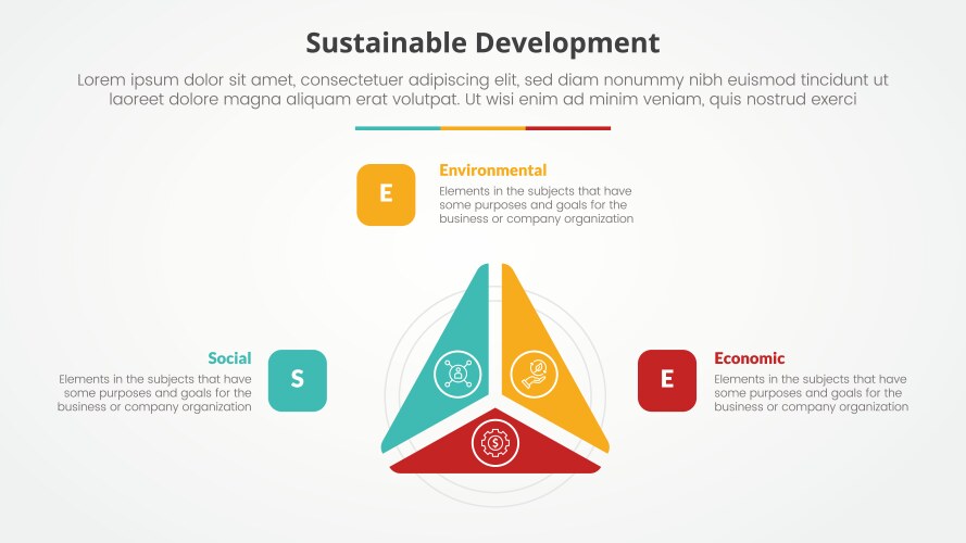 See sustainable development infographic concept Vector Image