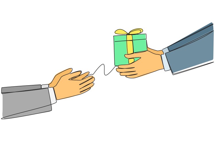 Single continuous line drawing seen from behind Vector Image