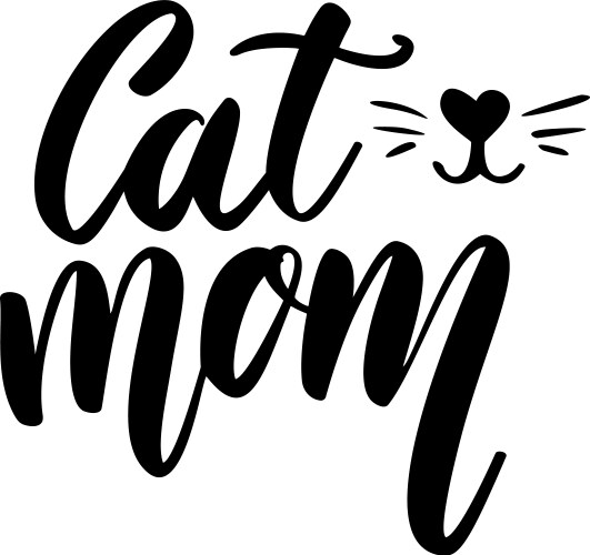 Mom day text lettering phrase for poster greeting Vector Image