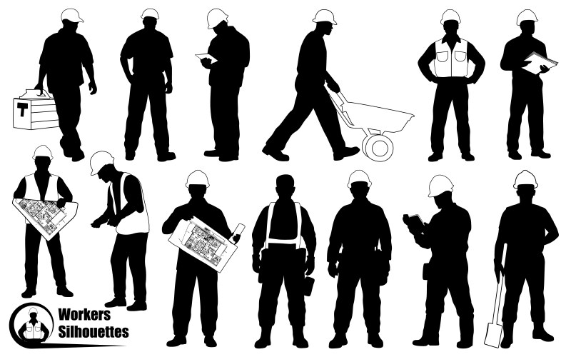 Worker Silhouette Vector Images (over 54,000)