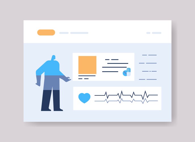 Infographic template for medical presentation Vector Image