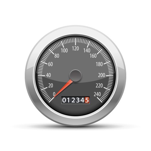 Realistic speedometer car odometer speed counter Vector Image