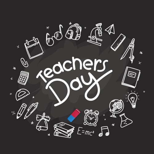 Happy teachers day concept Royalty Free Vector Image