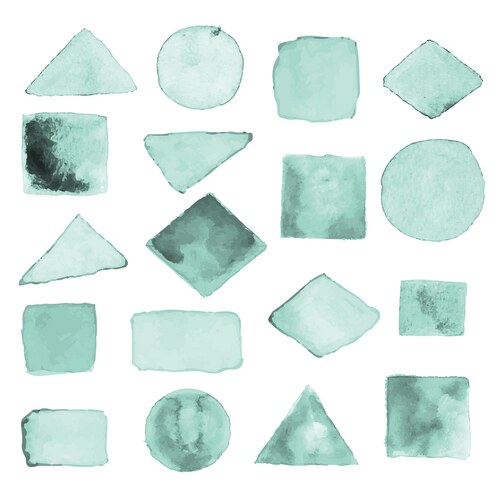 Gray watercolor triangle and rectangle shapes Vector Image