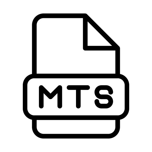 Set audio file type icons format files outline Vector Image