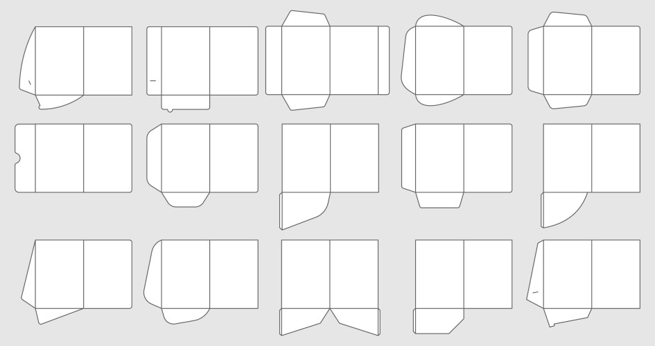 Envelope Die Cut Template Vector Images (over 2,400)