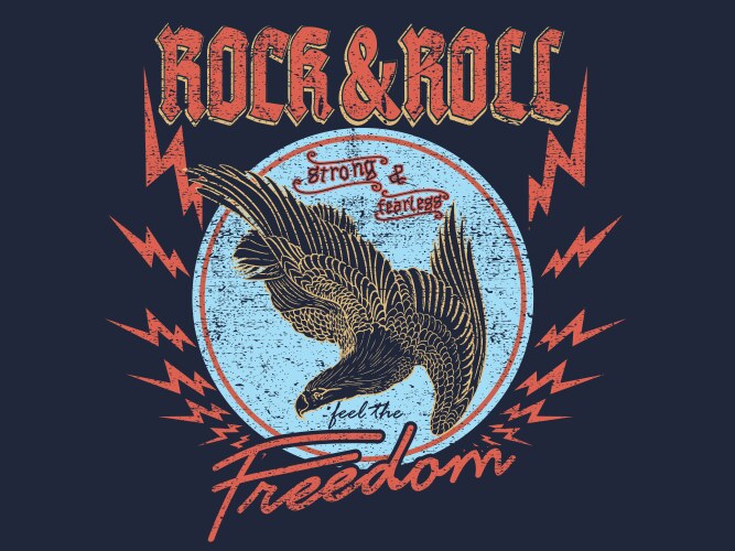 Vintage retro nashville eagle rock concert tee Vector Image