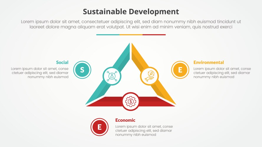 See sustainable development infographic concept Vector Image
