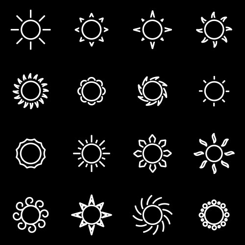 Meteo realistic icon clouds sun rain wind snow Vector Image