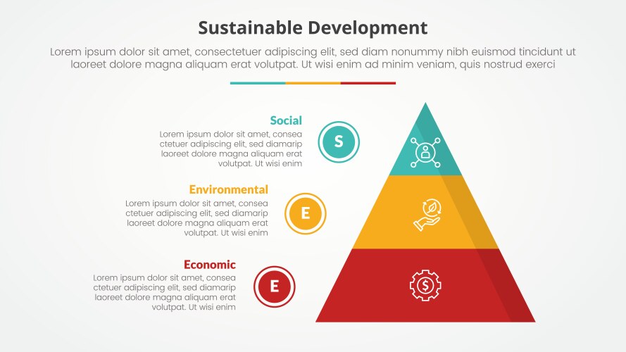 See sustainable development infographic concept Vector Image