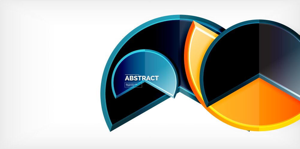 Glass reflective geometric round shapes background