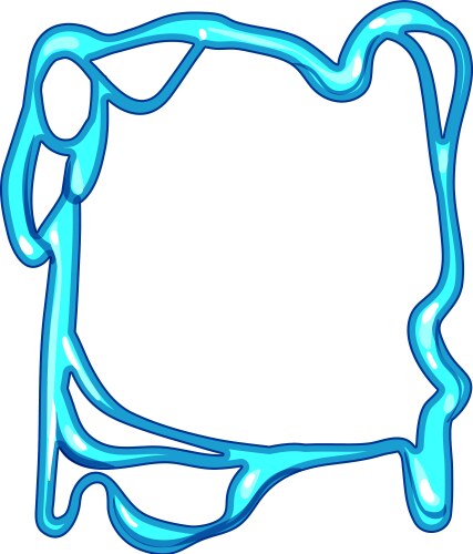 Sensory slime frame cartoon Royalty Free Vector Image