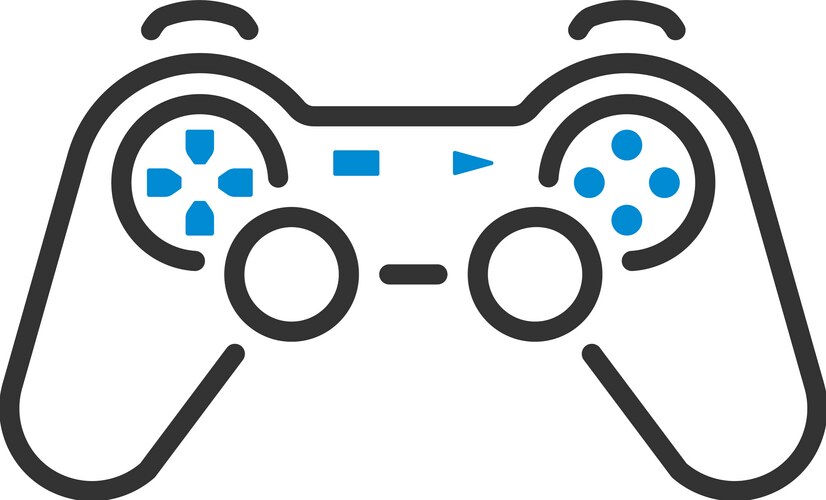 Gamepads icon set on white background Royalty Free Vector