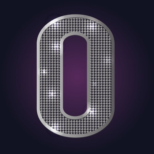 Number blink on dark background Royalty Free Vector Image