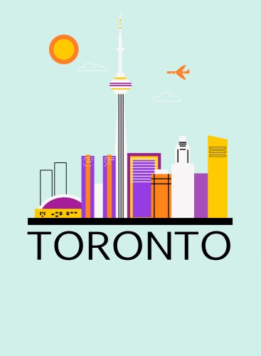 Toronto city Royalty Free Vector Image - VectorStock