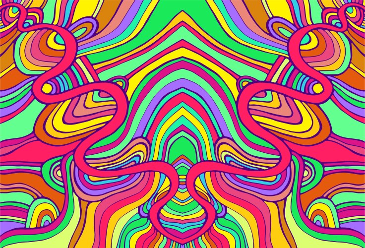 Psychedelic infinity Royalty Free Vector Image