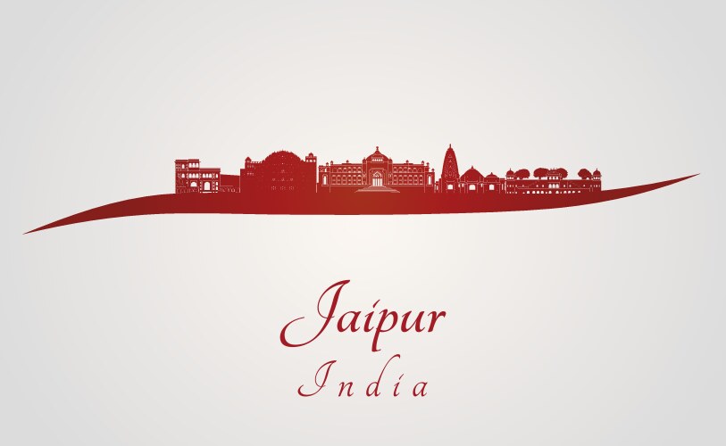 Jaipur skyline rajasthan india city linear Vector Image